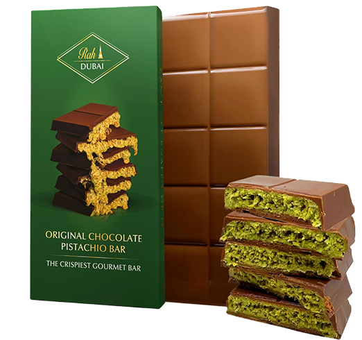 DUBAI CHOCOLATE BAR | Pistachio & Khanef (200gr) – Rah